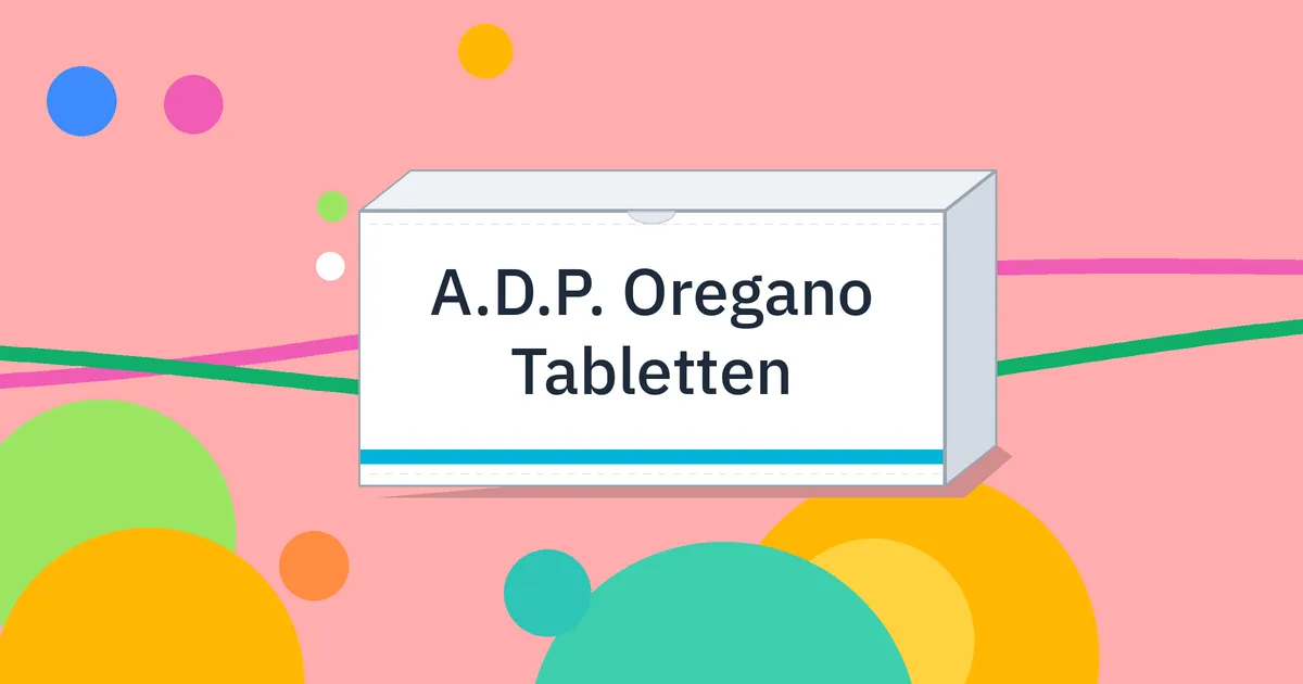 Symbolbild: Packung mit der Aufschrift A.D.P. Oregano Tabletten (PZN 16831269) – Verfügbarkeit und Bezug in Apotheken in Frankfurt am Main
