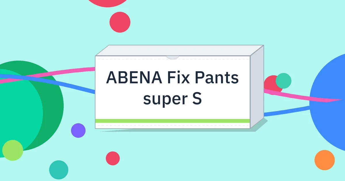 Symbolbild: Packung mit der Aufschrift ABENA Fix Pants super S (PZN 18161637) – Verfügbarkeit und Bezug in Apotheken in Frankfurt am Main