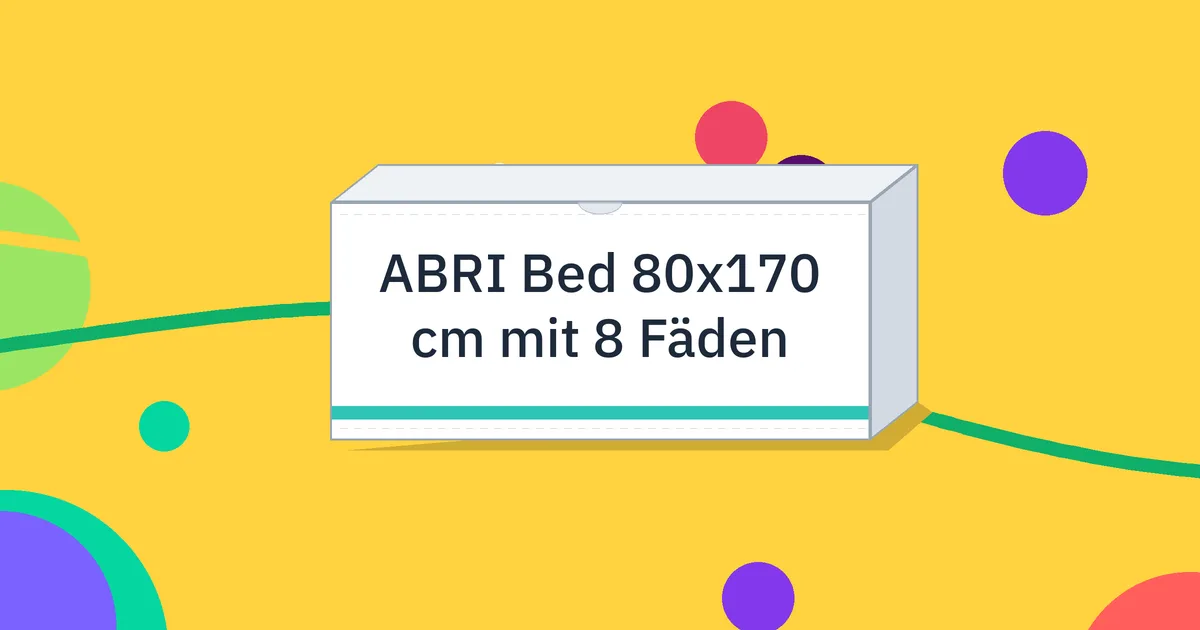 Symbolbild: Packung mit der Aufschrift ABRI Bed 80x170 cm mit 8 Fäden (PZN 09202024) – Verfügbarkeit und Bezug in Apotheken in Frankfurt am Main