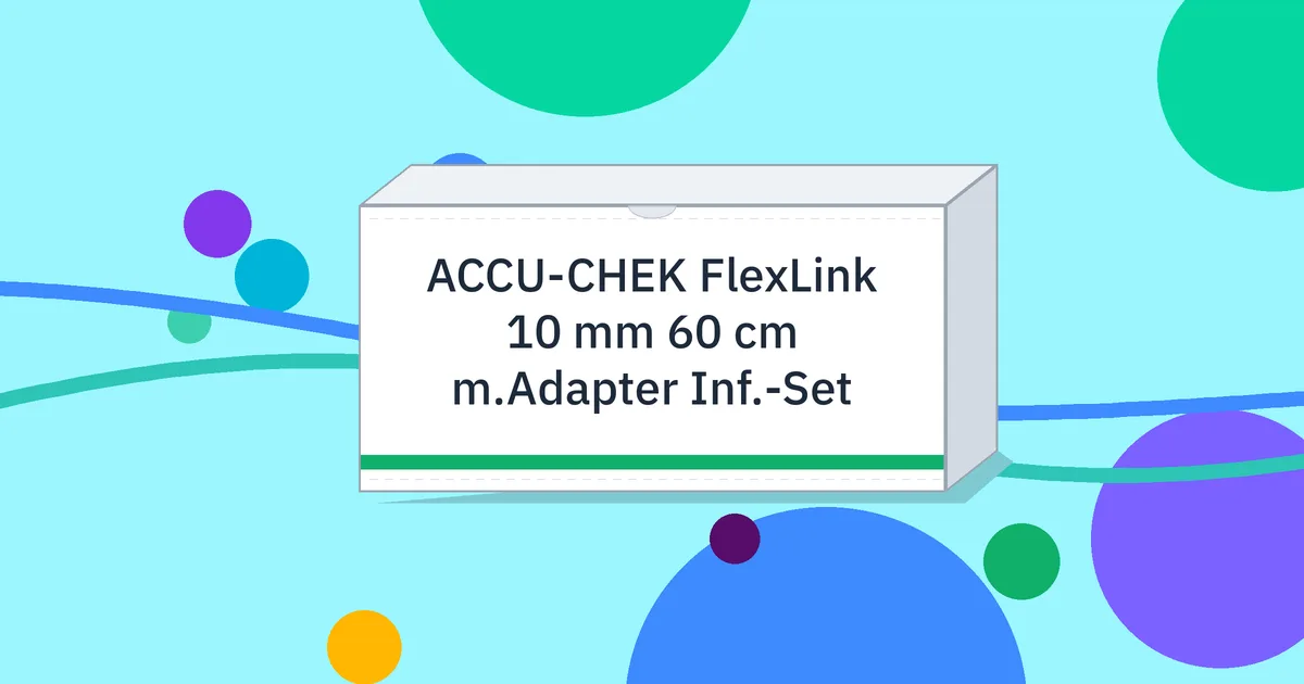 Symbolbild: Packung mit der Aufschrift ACCU-CHEK FlexLink 10 mm 60 cm m.Adapter Inf.-Set (PZN 19767804) – Verfügbarkeit und Bezug in Apotheken in Frankfurt am Main
