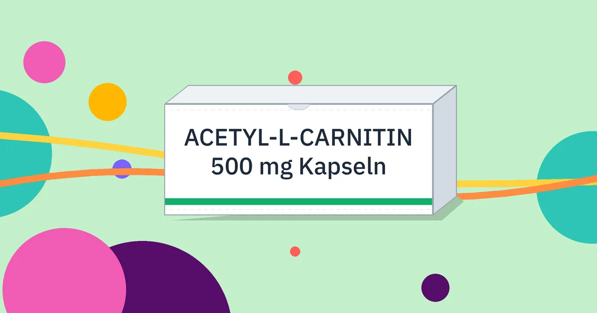 Symbolbild: Packung mit der Aufschrift ACETYL-L-CARNITIN 500 mg Kapseln (PZN 16954463) – Verfügbarkeit und Bezug in Apotheken in Frankfurt am Main