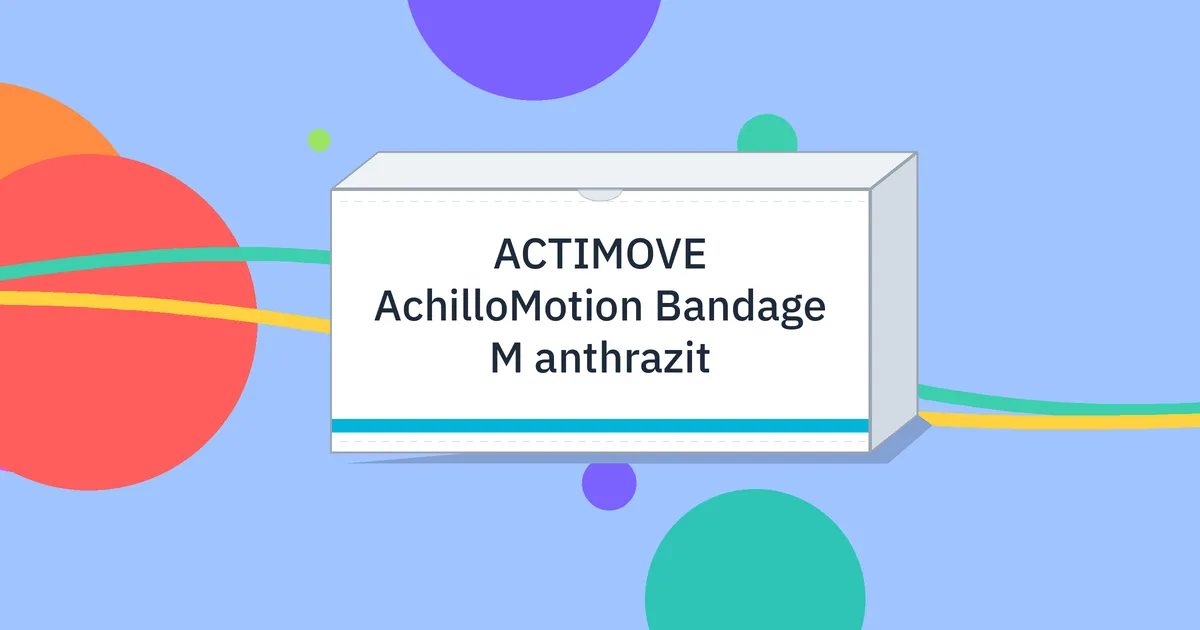 Symbolbild: Packung mit der Aufschrift ACTIMOVE AchilloMotion Bandage M anthrazit (PZN 17947560) – Verfügbarkeit und Bezug in Apotheken in Frankfurt am Main