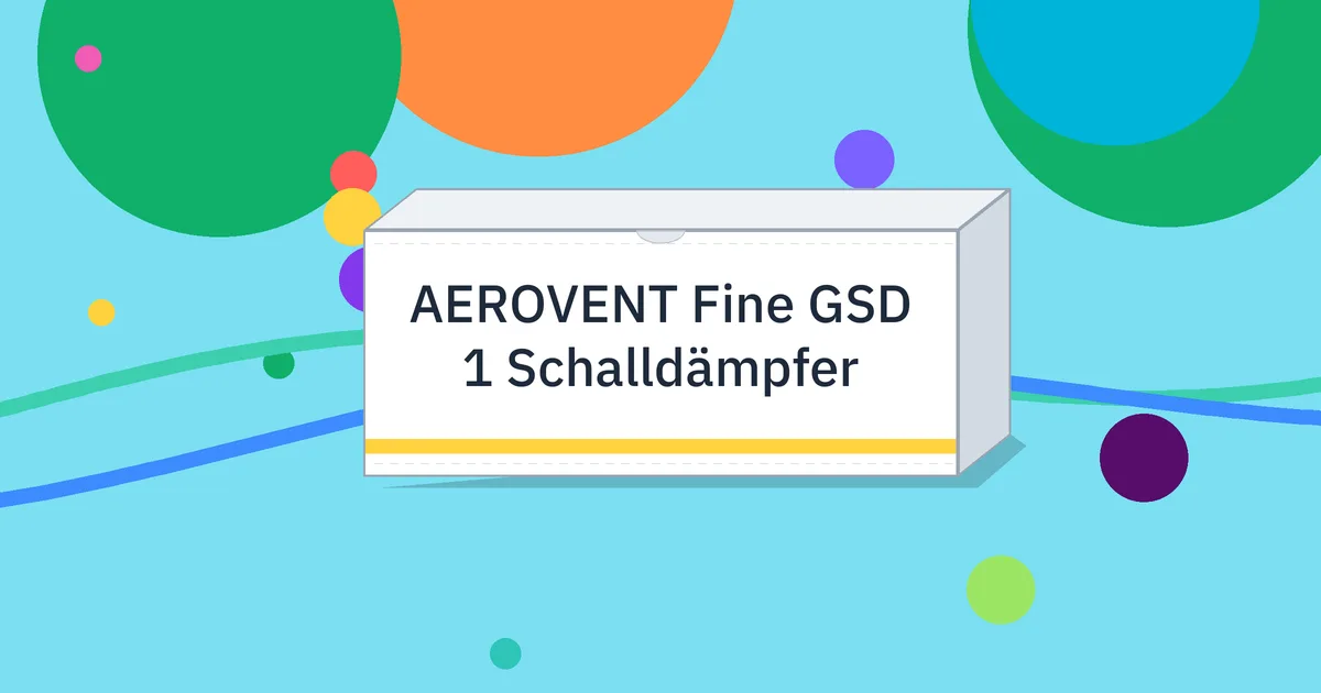 Symbolbild: Packung mit der Aufschrift AEROVENT Fine GSD 1 Schalldämpfer (PZN 01076347) – Verfügbarkeit und Bezug in Apotheken in Frankfurt am Main