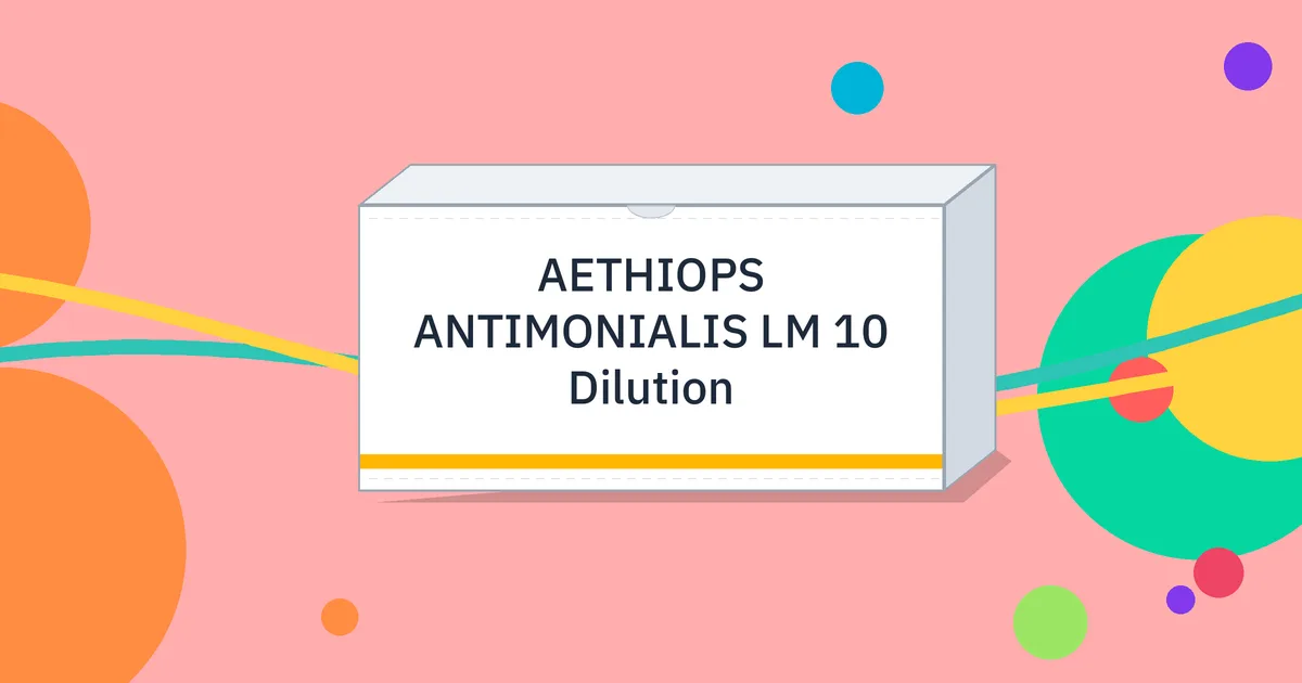 Symbolbild: Packung mit der Aufschrift AETHIOPS ANTIMONIALIS LM 10 Dilution (PZN 13301022) – Verfügbarkeit und Bezug in Apotheken in Frankfurt am Main