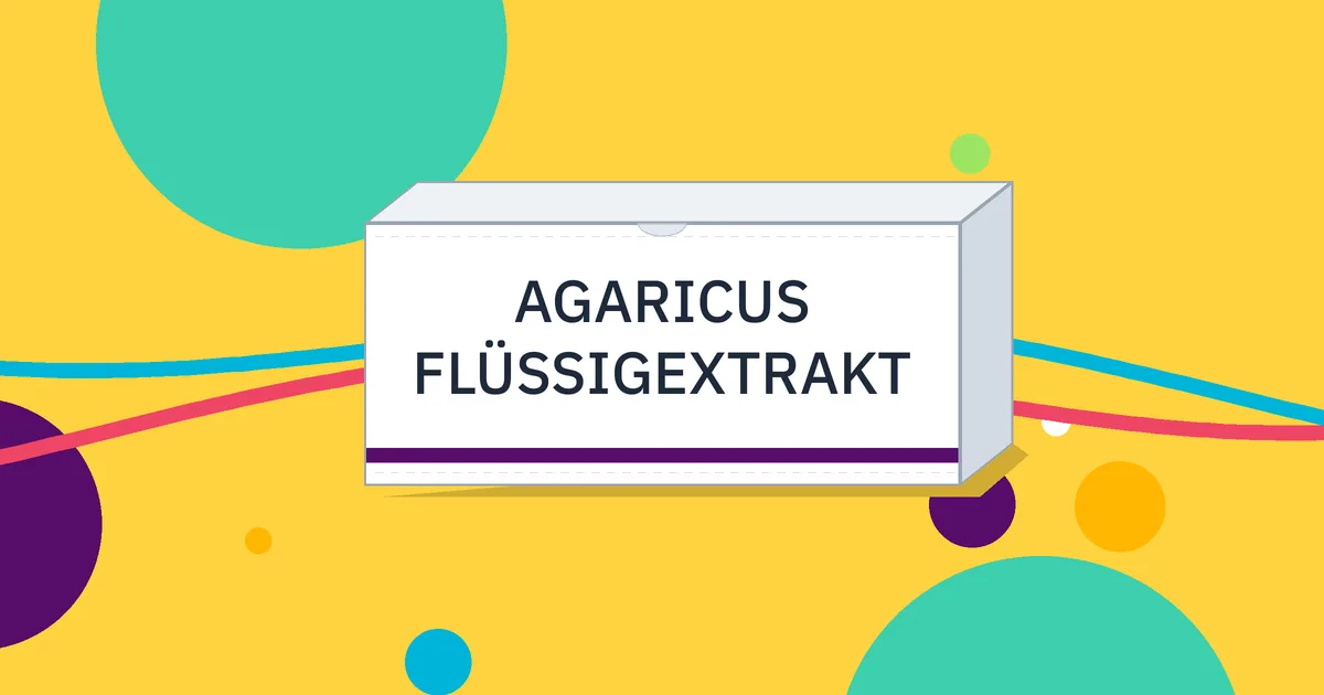 Symbolbild: Packung mit der Aufschrift AGARICUS FLÜSSIGEXTRAKT (PZN 11653372) – Verfügbarkeit und Bezug in Apotheken in Frankfurt am Main
