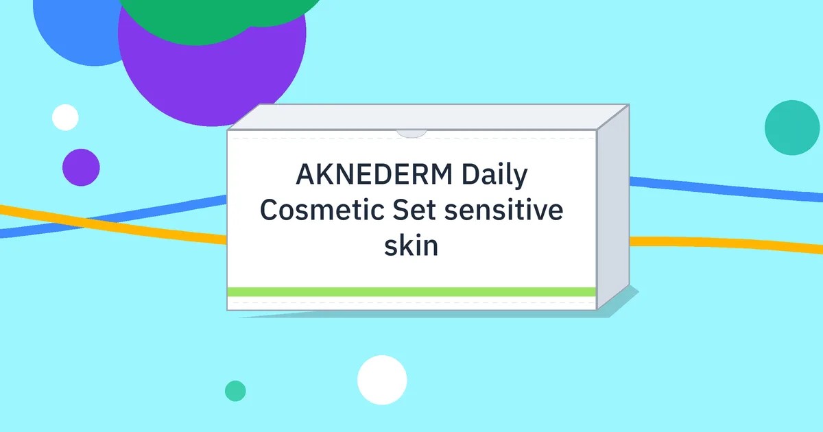 Symbolbild: Packung mit der Aufschrift AKNEDERM Daily Cosmetic Set sensitive skin (PZN 17371769) – Verfügbarkeit und Bezug in Apotheken in Frankfurt am Main