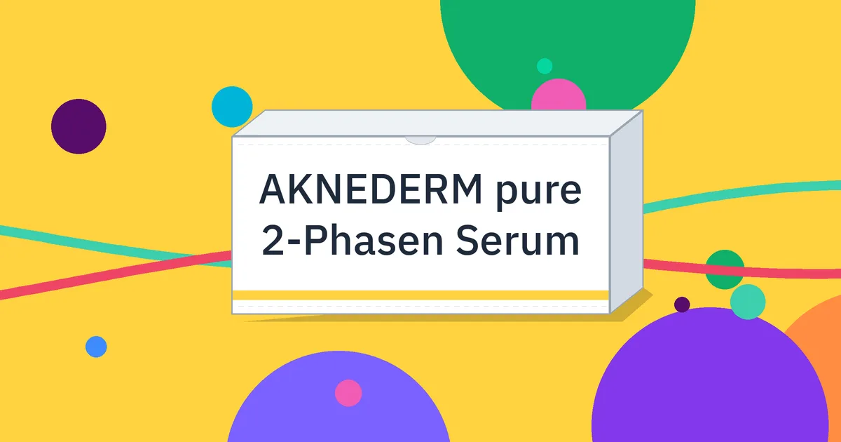 Symbolbild: Packung mit der Aufschrift AKNEDERM pure 2-Phasen Serum (PZN 19408904) – Verfügbarkeit und Bezug in Apotheken in Frankfurt am Main