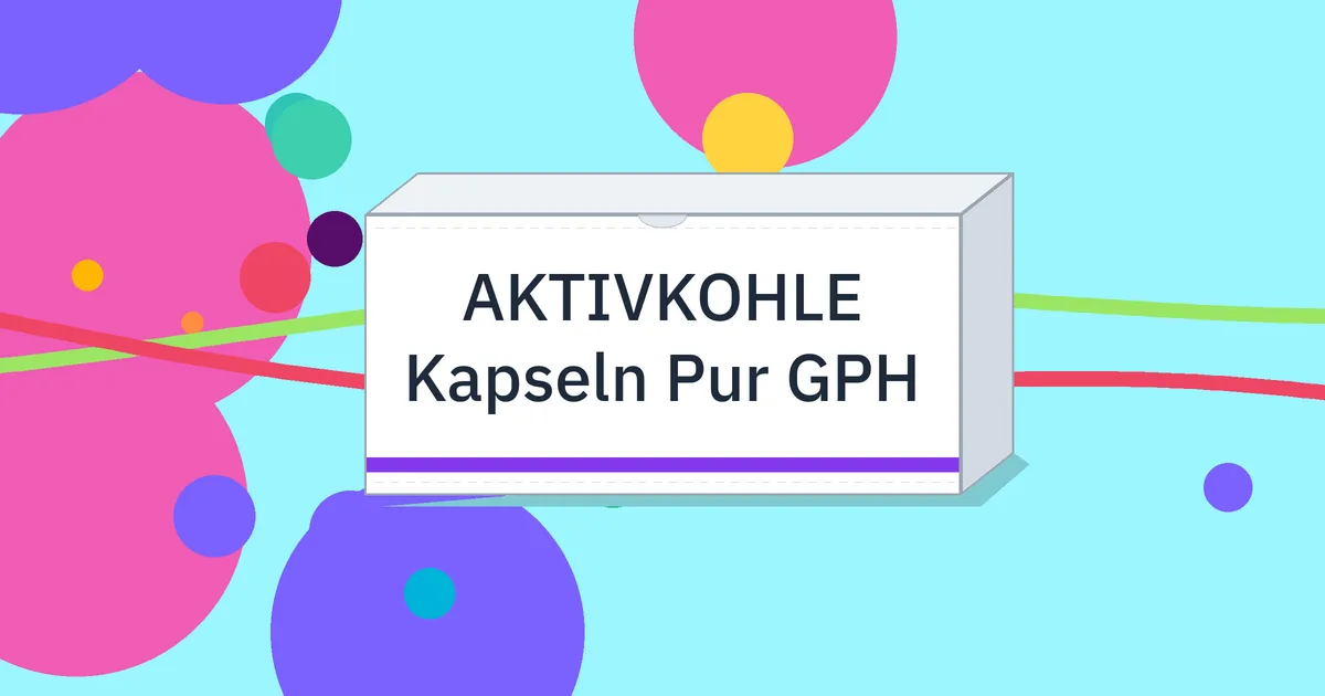 Symbolbild: Packung mit der Aufschrift AKTIVKOHLE Kapseln Pur GPH (PZN 16570774) – Verfügbarkeit und Bezug in Apotheken in Frankfurt am Main