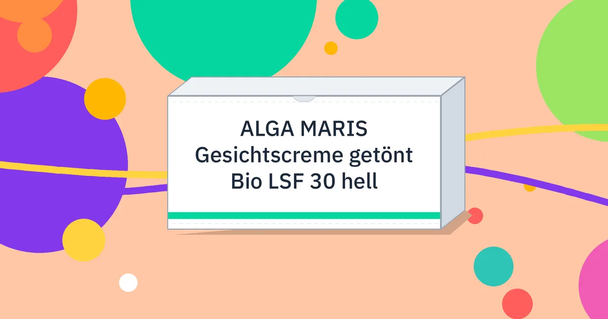 Symbolbild: Packung mit der Aufschrift ALGA MARIS Gesichtscreme getönt Bio LSF 30 hell (PZN 16123101) – Verfügbarkeit und Bezug in Apotheken in Frankfurt am Main