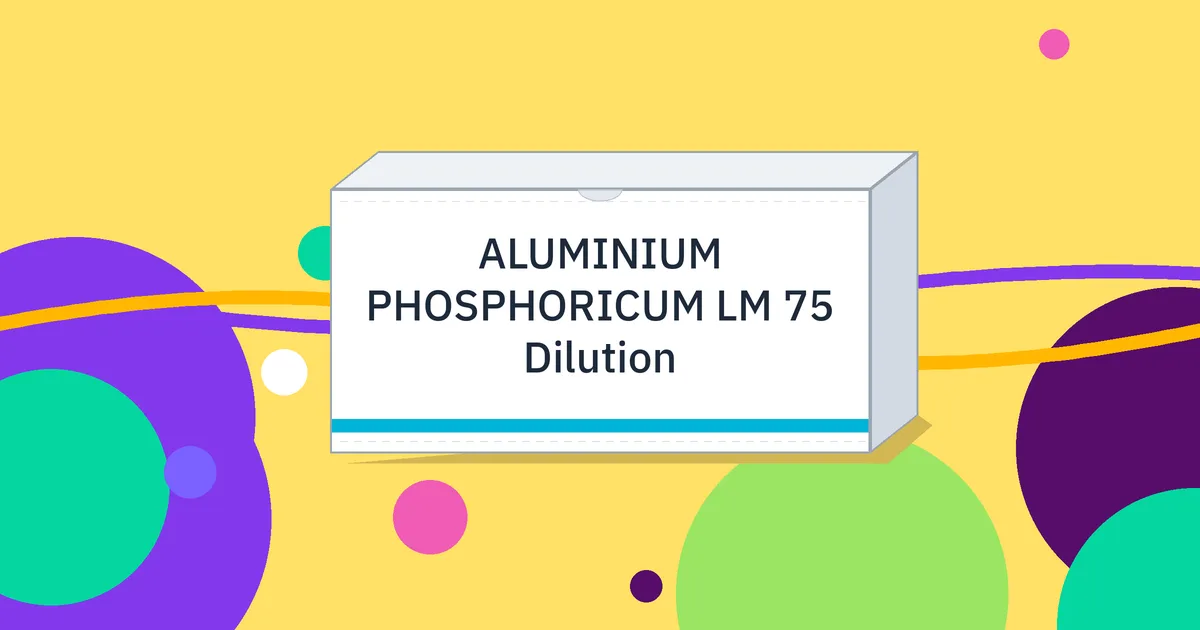 Symbolbild: Packung mit der Aufschrift ALUMINIUM PHOSPHORICUM LM 75 Dilution (PZN 13317419) – Verfügbarkeit und Bezug in Apotheken in Frankfurt am Main