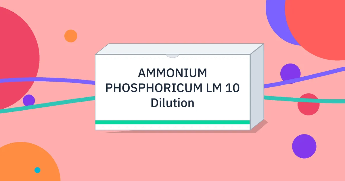 Symbolbild: Packung mit der Aufschrift AMMONIUM PHOSPHORICUM LM 10 Dilution (PZN 13322248) – Verfügbarkeit und Bezug in Apotheken in Frankfurt am Main