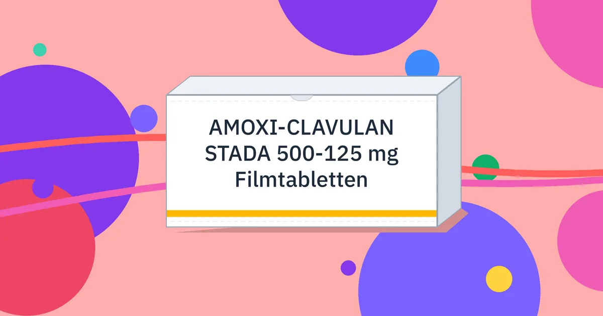 Symbolbild: Packung mit der Aufschrift AMOXI-CLAVULAN STADA 500-125 mg Filmtabletten (PZN 00669571) – Verfügbarkeit und Bezug in Apotheken in Frankfurt am Main