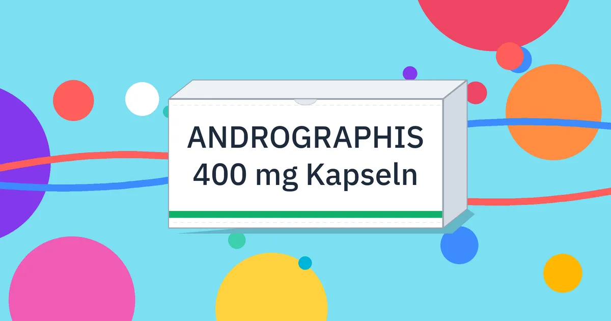 Symbolbild: Packung mit der Aufschrift ANDROGRAPHIS 400 mg Kapseln (PZN 17178647) – Verfügbarkeit und Bezug in Apotheken in Frankfurt am Main