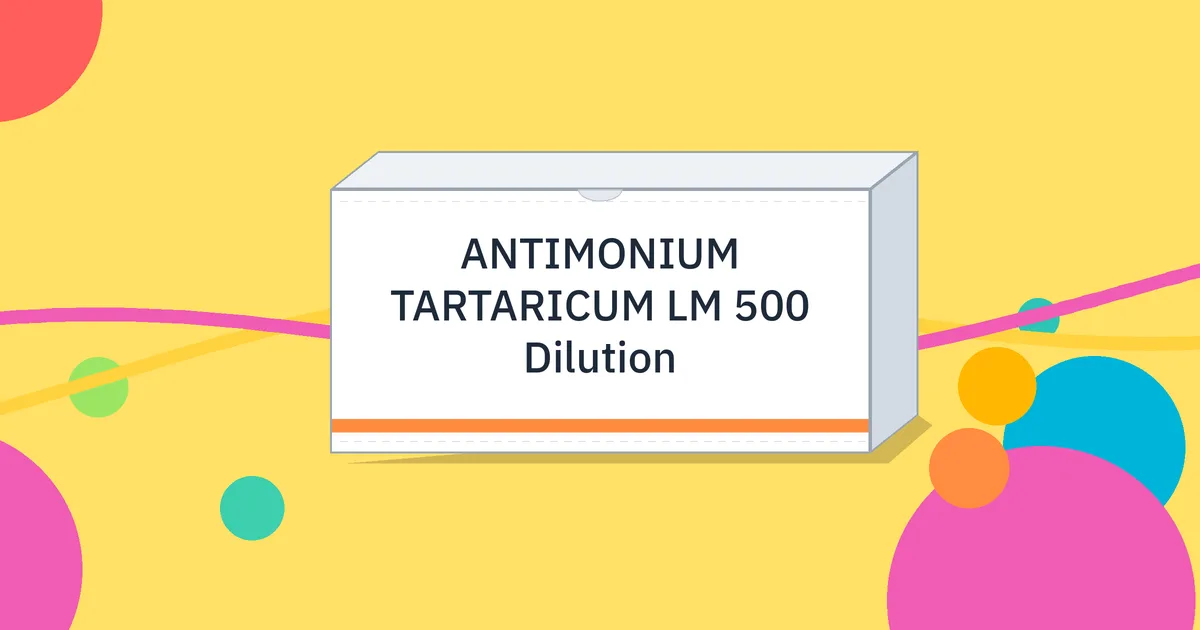 Symbolbild: Packung mit der Aufschrift ANTIMONIUM TARTARICUM LM 500 Dilution (PZN 15578733) – Verfügbarkeit und Bezug in Apotheken in Frankfurt am Main