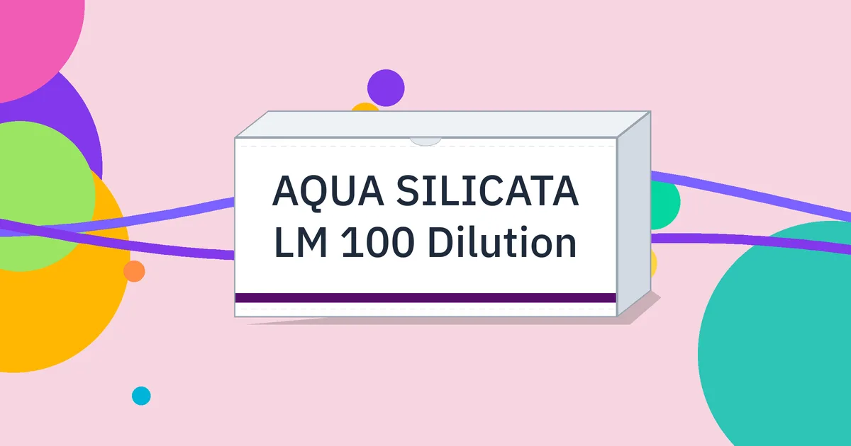 Symbolbild: Packung mit der Aufschrift AQUA SILICATA LM 100 Dilution (PZN 13383422) – Verfügbarkeit und Bezug in Apotheken in Frankfurt am Main