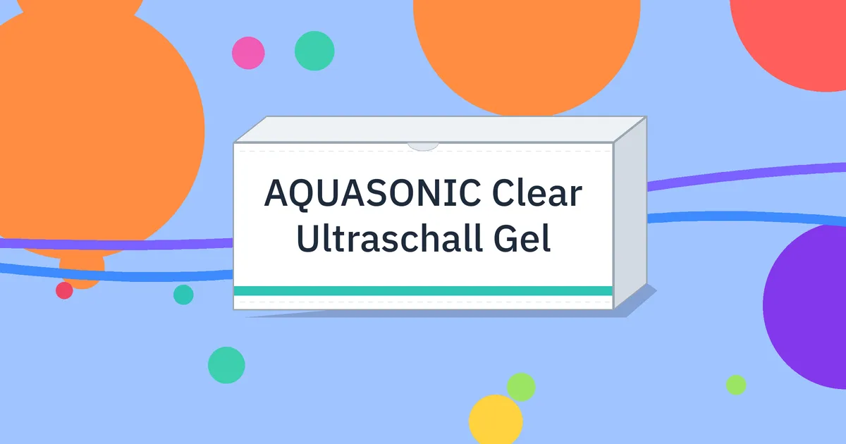 Symbolbild: Packung mit der Aufschrift AQUASONIC Clear Ultraschall Gel (PZN 10831185) – Verfügbarkeit und Bezug in Apotheken in Frankfurt am Main