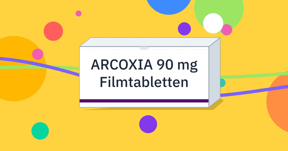 Symbolbild: Packung mit der Aufschrift ARCOXIA 90 mg Filmtabletten (PZN 12489532) – Verfügbarkeit und Bezug in Apotheken in Frankfurt am Main