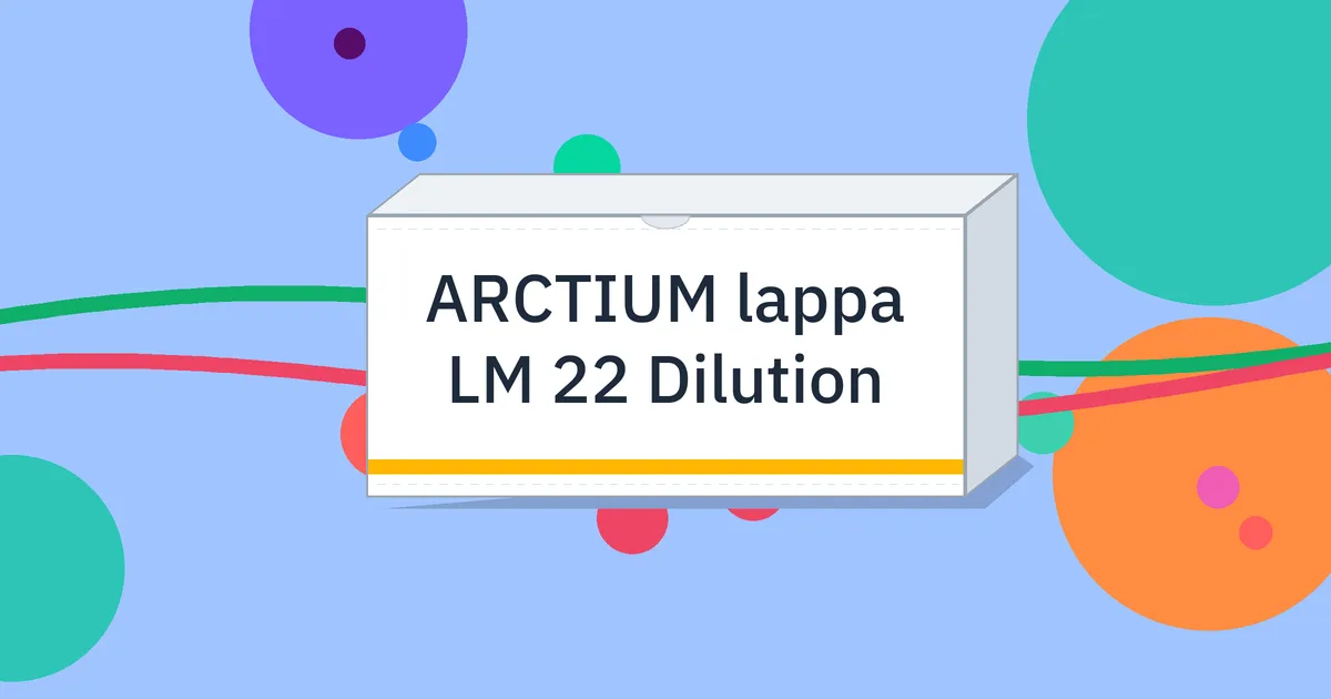 Symbolbild: Packung mit der Aufschrift ARCTIUM lappa LM 22 Dilution (PZN 13387779) – Verfügbarkeit und Bezug in Apotheken in Frankfurt am Main