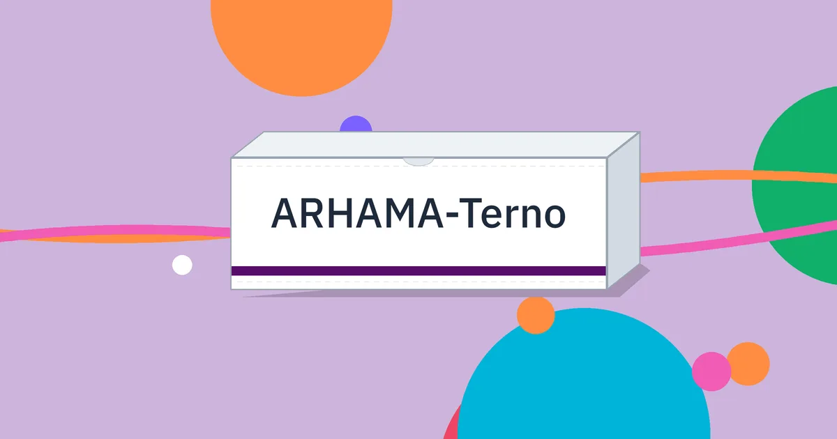 Symbolbild: Packung mit der Aufschrift ARHAMA-Terno (PZN 01387886) – Verfügbarkeit und Bezug in Apotheken in Frankfurt am Main