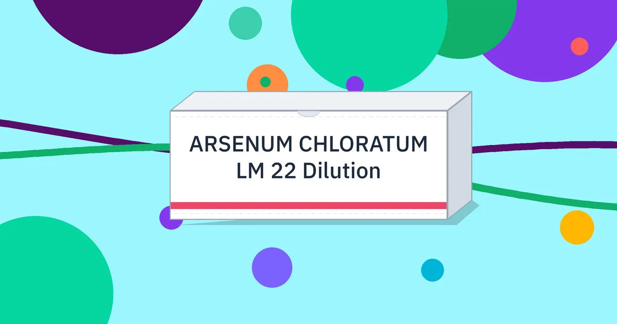 Symbolbild: Packung mit der Aufschrift ARSENUM CHLORATUM LM 22 Dilution (PZN 12771903) – Verfügbarkeit und Bezug in Apotheken in Frankfurt am Main
