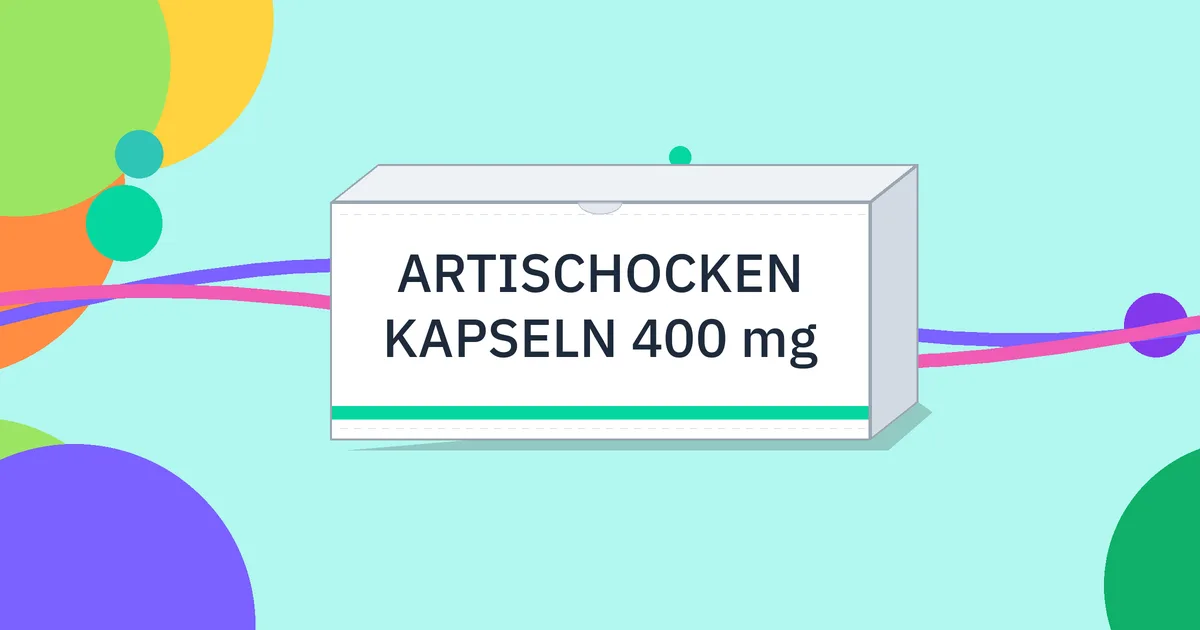 Symbolbild: Packung mit der Aufschrift ARTISCHOCKEN KAPSELN 400 mg (PZN 06861714) – Verfügbarkeit und Bezug in Apotheken in Frankfurt am Main