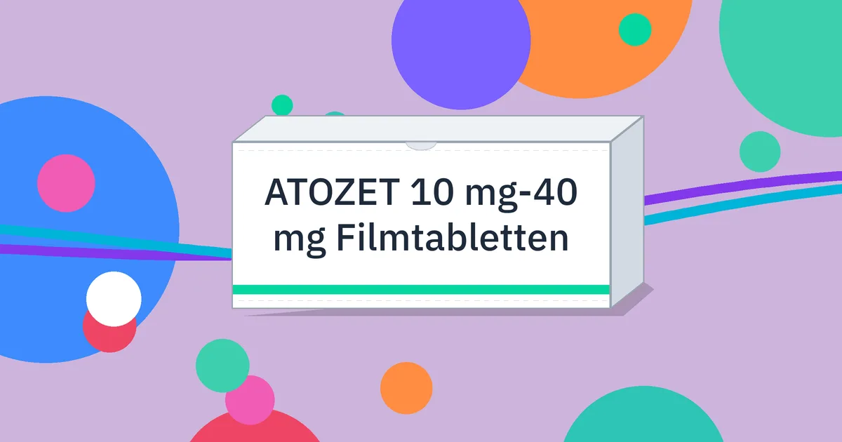 Symbolbild: Packung mit der Aufschrift ATOZET 10 mg-40 mg Filmtabletten (PZN 12536295) – Verfügbarkeit und Bezug in Apotheken in Frankfurt am Main