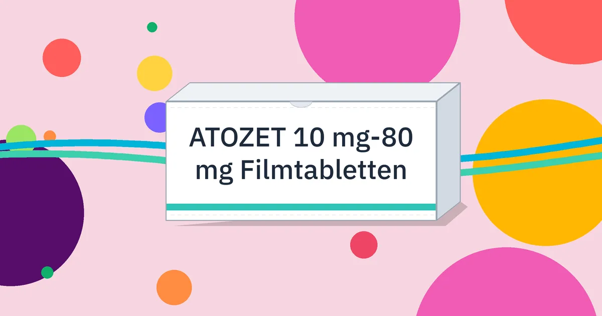 Symbolbild: Packung mit der Aufschrift ATOZET 10 mg-80 mg Filmtabletten (PZN 15571530) – Verfügbarkeit und Bezug in Apotheken in Frankfurt am Main