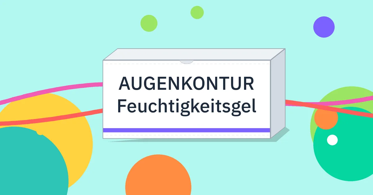 Symbolbild: Packung mit der Aufschrift AUGENKONTUR Feuchtigkeitsgel (PZN 18081571) – Verfügbarkeit und Bezug in Apotheken in Frankfurt am Main