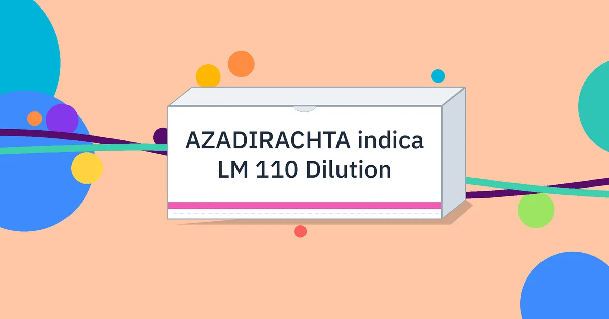 Symbolbild: Packung mit der Aufschrift AZADIRACHTA indica LM 110 Dilution (PZN 13375380) – Verfügbarkeit und Bezug in Apotheken in Frankfurt am Main