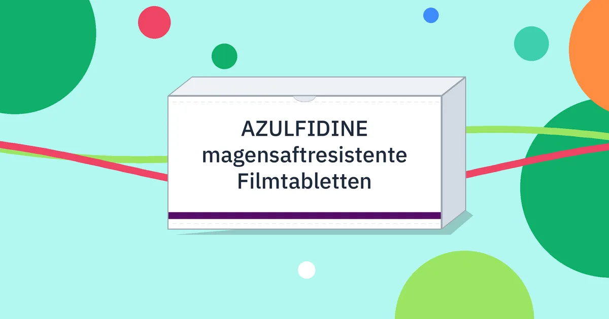 Symbolbild: Packung mit der Aufschrift AZULFIDINE magensaftresistente Filmtabletten (PZN 01251483) – Verfügbarkeit und Bezug in Apotheken in Frankfurt am Main