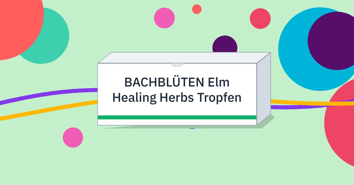 Symbolbild: Packung mit der Aufschrift BACHBLÜTEN Elm Healing Herbs Tropfen (PZN 07363415) – Verfügbarkeit und Bezug in Apotheken in Frankfurt am Main