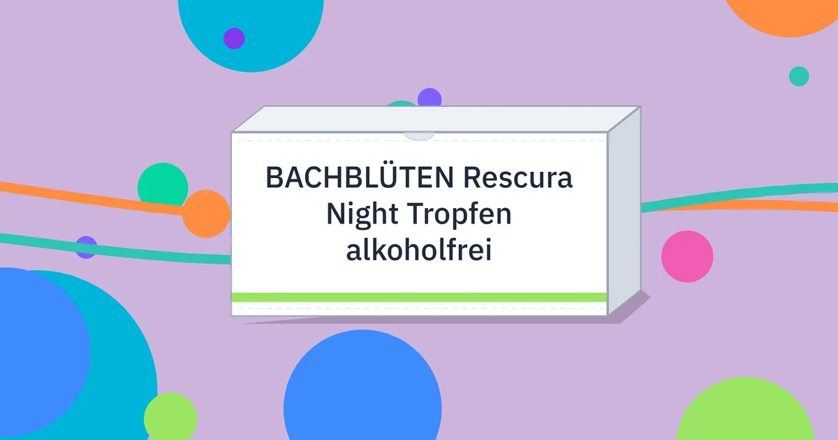 Symbolbild: Packung mit der Aufschrift BACHBLÜTEN Rescura Night Tropfen alkoholfrei (PZN 20310323) – Verfügbarkeit und Bezug in Apotheken in Frankfurt am Main