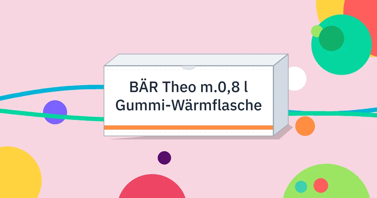 Symbolbild: Packung mit der Aufschrift BÄR Theo m.0,8 l Gummi-Wärmflasche (PZN 17537632) – Verfügbarkeit und Bezug in Apotheken in Frankfurt am Main