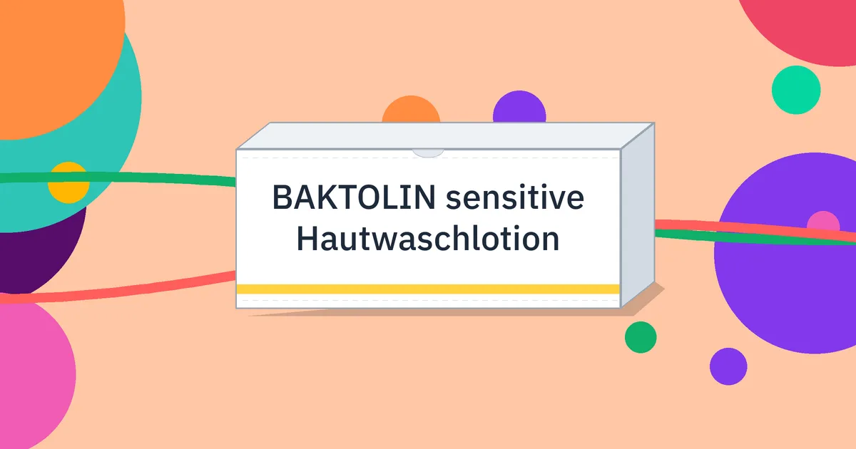 Symbolbild: Packung mit der Aufschrift BAKTOLIN sensitive Hautwaschlotion (PZN 15567988) – Verfügbarkeit und Bezug in Apotheken in Frankfurt am Main