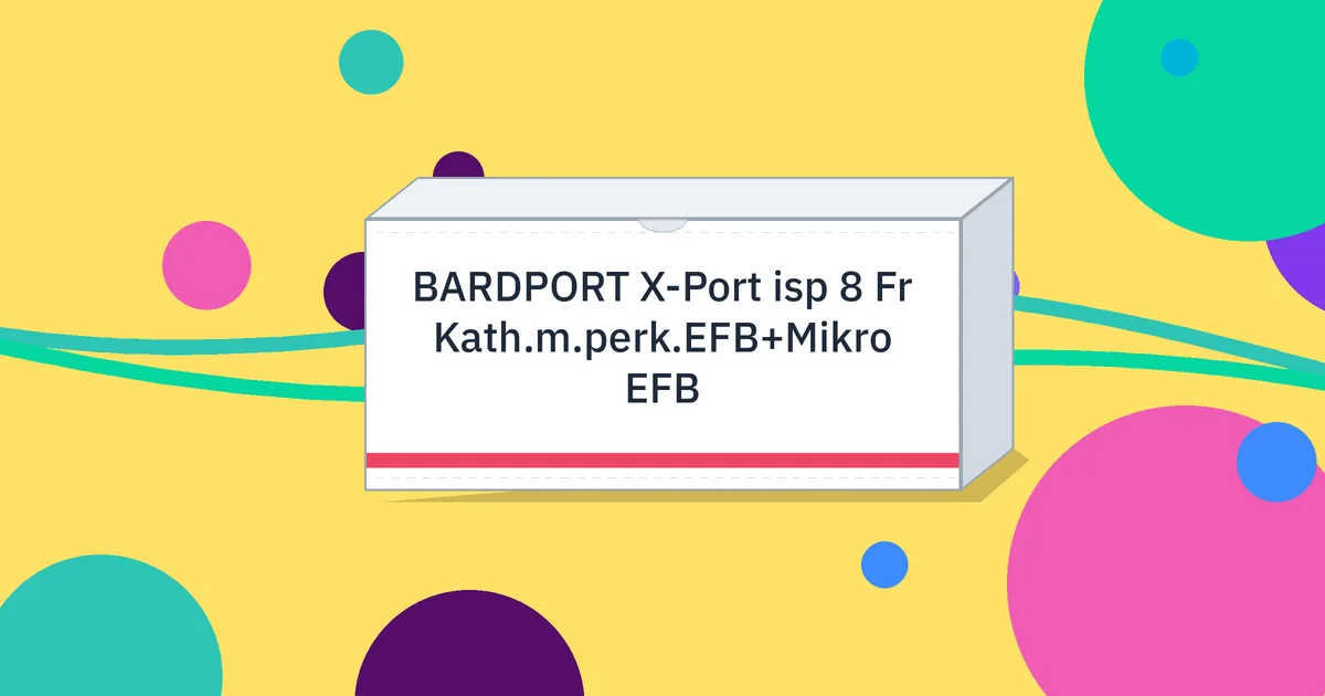 Symbolbild: Packung mit der Aufschrift BARDPORT X-Port isp 8 Fr Kath.m.perk.EFB+Mikro EFB (PZN 02704455) – Verfügbarkeit und Bezug in Apotheken in Frankfurt am Main