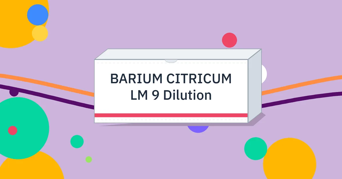Symbolbild: Packung mit der Aufschrift BARIUM CITRICUM LM 9 Dilution (PZN 12789346) – Verfügbarkeit und Bezug in Apotheken in Frankfurt am Main