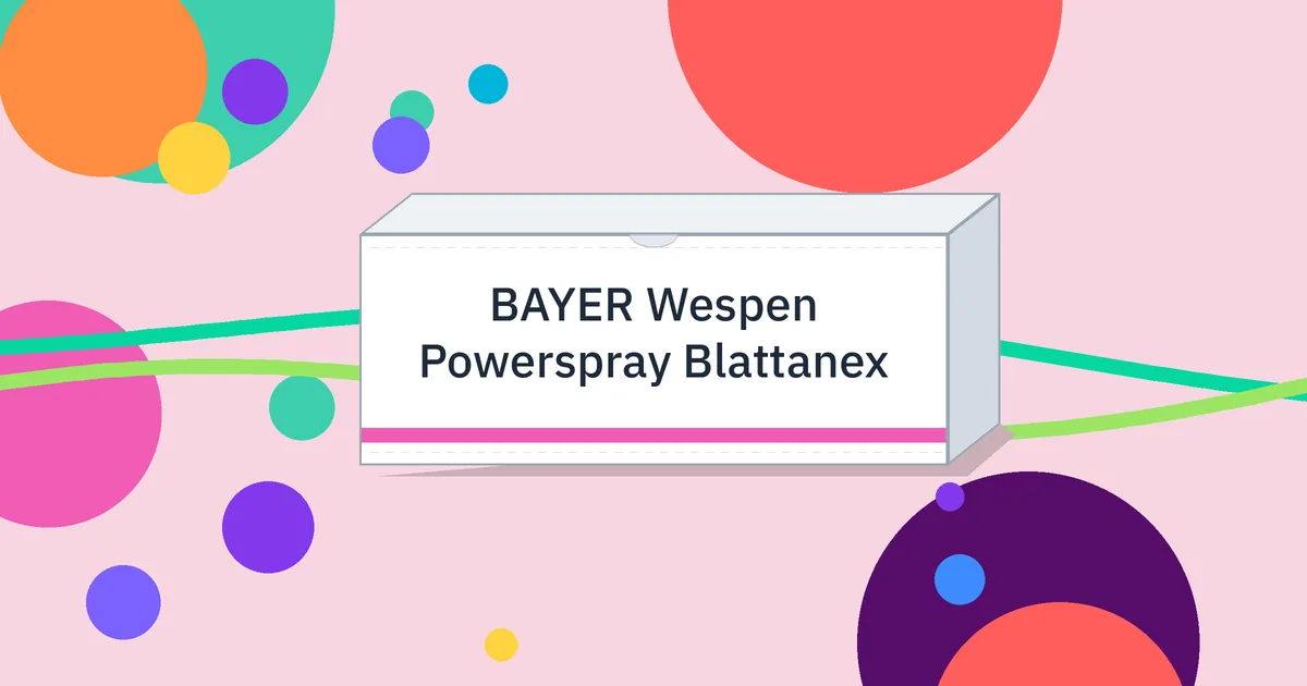 Symbolbild: Packung mit der Aufschrift BAYER Wespen Powerspray Blattanex (PZN 07410741) – Verfügbarkeit und Bezug in Apotheken in Frankfurt am Main