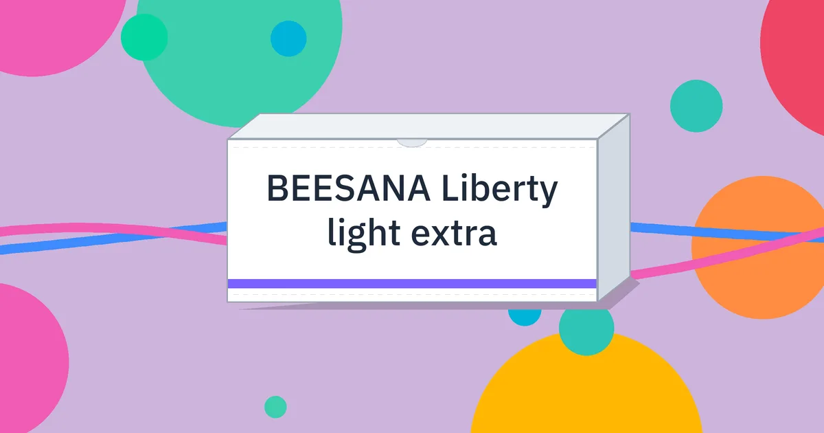 Symbolbild: Packung mit der Aufschrift BEESANA Liberty light extra (PZN 07305180) – Verfügbarkeit und Bezug in Apotheken in Frankfurt am Main