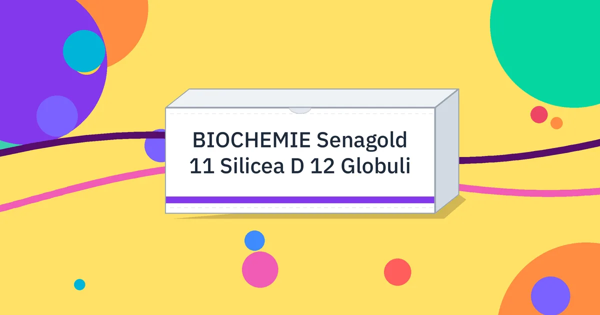 Symbolbild: Packung mit der Aufschrift BIOCHEMIE Senagold 11 Silicea D 12 Globuli (PZN 06827752) – Verfügbarkeit und Bezug in Apotheken in Frankfurt am Main