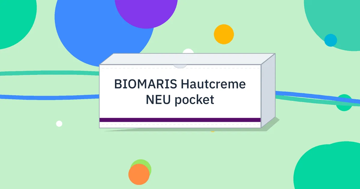 Symbolbild: Packung mit der Aufschrift BIOMARIS Hautcreme NEU pocket (PZN 15877795) – Verfügbarkeit und Bezug in Apotheken in Frankfurt am Main