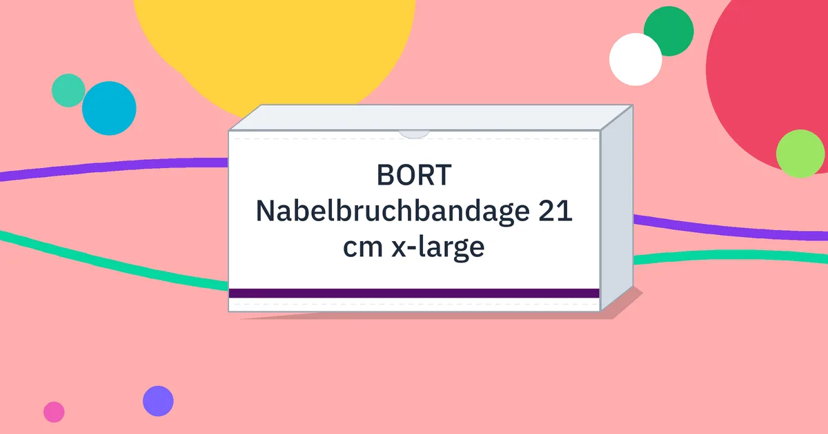 Symbolbild: Packung mit der Aufschrift BORT Nabelbruchbandage 21 cm x-large (PZN 20105646) – Verfügbarkeit und Bezug in Apotheken in Frankfurt am Main