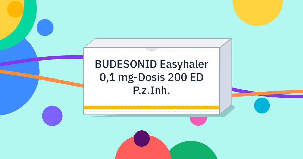 Symbolbild: Packung mit der Aufschrift BUDESONID Easyhaler 0,1 mg-Dosis 200 ED P.z.Inh. (PZN 06101848) – Verfügbarkeit und Bezug in Apotheken in Frankfurt am Main