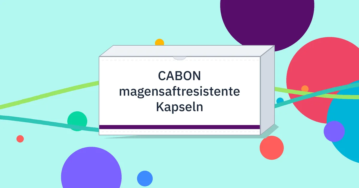 Symbolbild: Packung mit der Aufschrift CABON magensaftresistente Kapseln (PZN 10965537) – Verfügbarkeit und Bezug in Apotheken in Frankfurt am Main