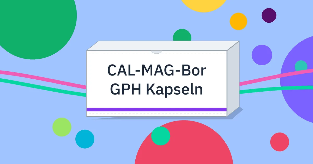 Symbolbild: Packung mit der Aufschrift CAL-MAG-Bor GPH Kapseln (PZN 19712358) – Verfügbarkeit und Bezug in Apotheken in Frankfurt am Main