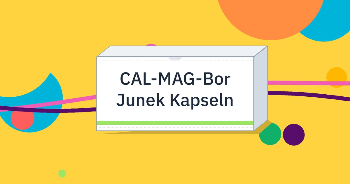 Symbolbild: Packung mit der Aufschrift CAL-MAG-Bor Junek Kapseln (PZN 19712223) – Verfügbarkeit und Bezug in Apotheken in Frankfurt am Main