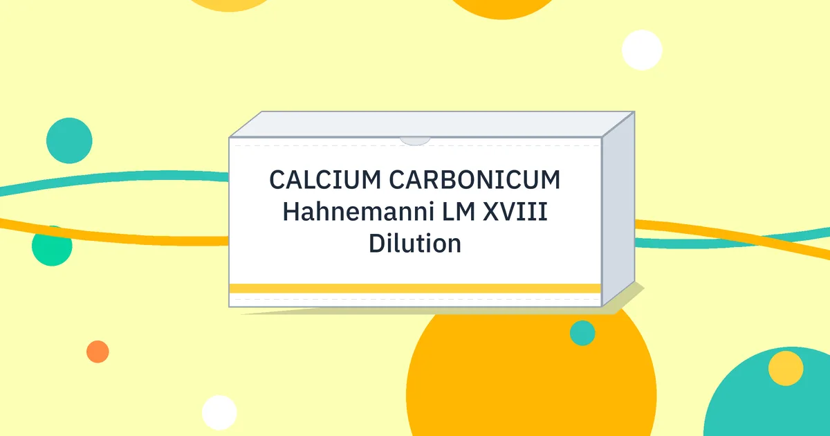 Symbolbild: Packung mit der Aufschrift CALCIUM CARBONICUM Hahnemanni LM XVIII Dilution (PZN 02667932) – Verfügbarkeit und Bezug in Apotheken in Frankfurt am Main