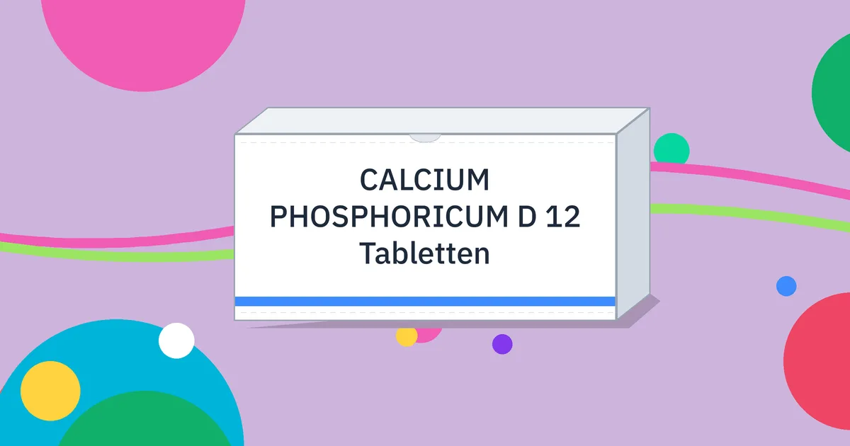 Symbolbild: Packung mit der Aufschrift CALCIUM PHOSPHORICUM D 12 Tabletten (PZN 01762893) – Verfügbarkeit und Bezug in Apotheken in Frankfurt am Main