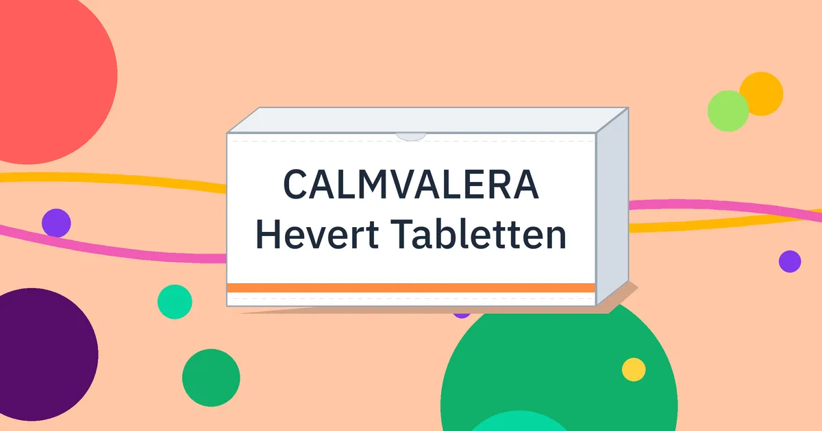 Symbolbild: Packung mit der Aufschrift CALMVALERA Hevert Tabletten (PZN 19636976) – Verfügbarkeit und Bezug in Apotheken in Frankfurt am Main