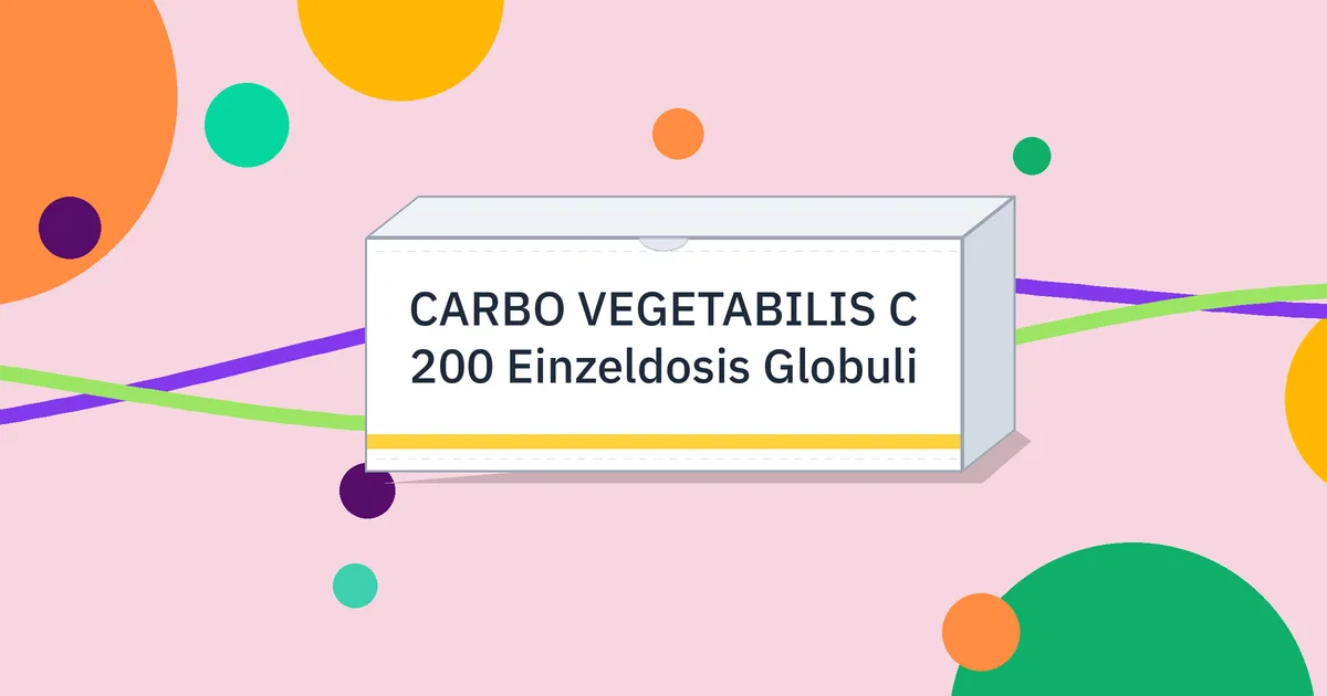 Symbolbild: Packung mit der Aufschrift CARBO VEGETABILIS C 200 Einzeldosis Globuli (PZN 01544050) – Verfügbarkeit und Bezug in Apotheken in Frankfurt am Main