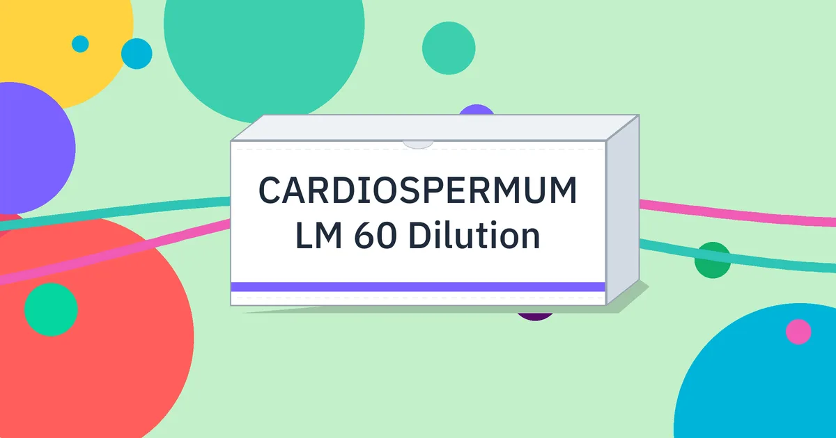 Symbolbild: Packung mit der Aufschrift CARDIOSPERMUM LM 60 Dilution (PZN 12810572) – Verfügbarkeit und Bezug in Apotheken in Frankfurt am Main